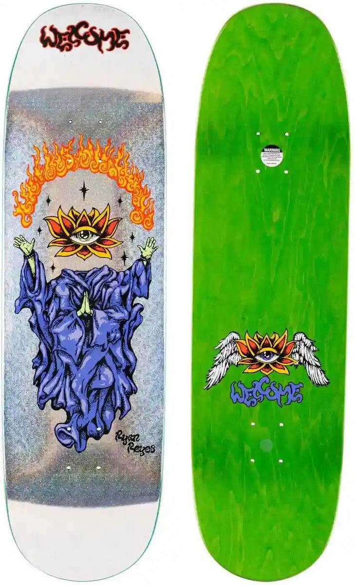 Welcome Reyes Rebirth On Baculus 2.0 9.0 Deck Glitter – Freedom Skateshop